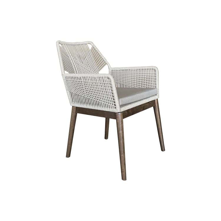 Leisure Wooden Rope Weave Dining Chair - Hoolnn