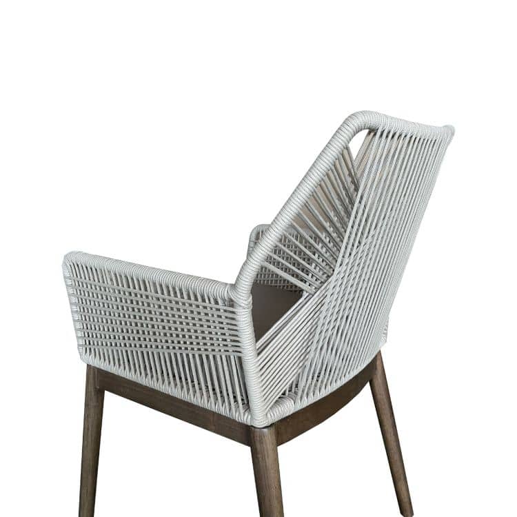 Leisure Wooden Rope Weave Dining Chair - Hoolnn